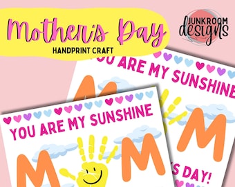 You Are My Sunshine Mom Handprint Craft Preschool Craft Newborn ...