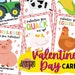 FARM Valentines Day Cards , Valentine Cards, Farm - Etsy