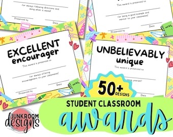 Mega Class Awards, Student Awards, 50 Printable Awards, School ...