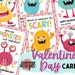 MONSTERS Valentines Day Cards , Valentine Cards, Monsters - Etsy