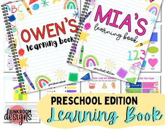 3-year-old LEARNING FOLDER // Preschool Learning File Personalised Busy ...