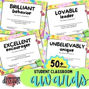 Class Awards, Student Certificates - Etsy