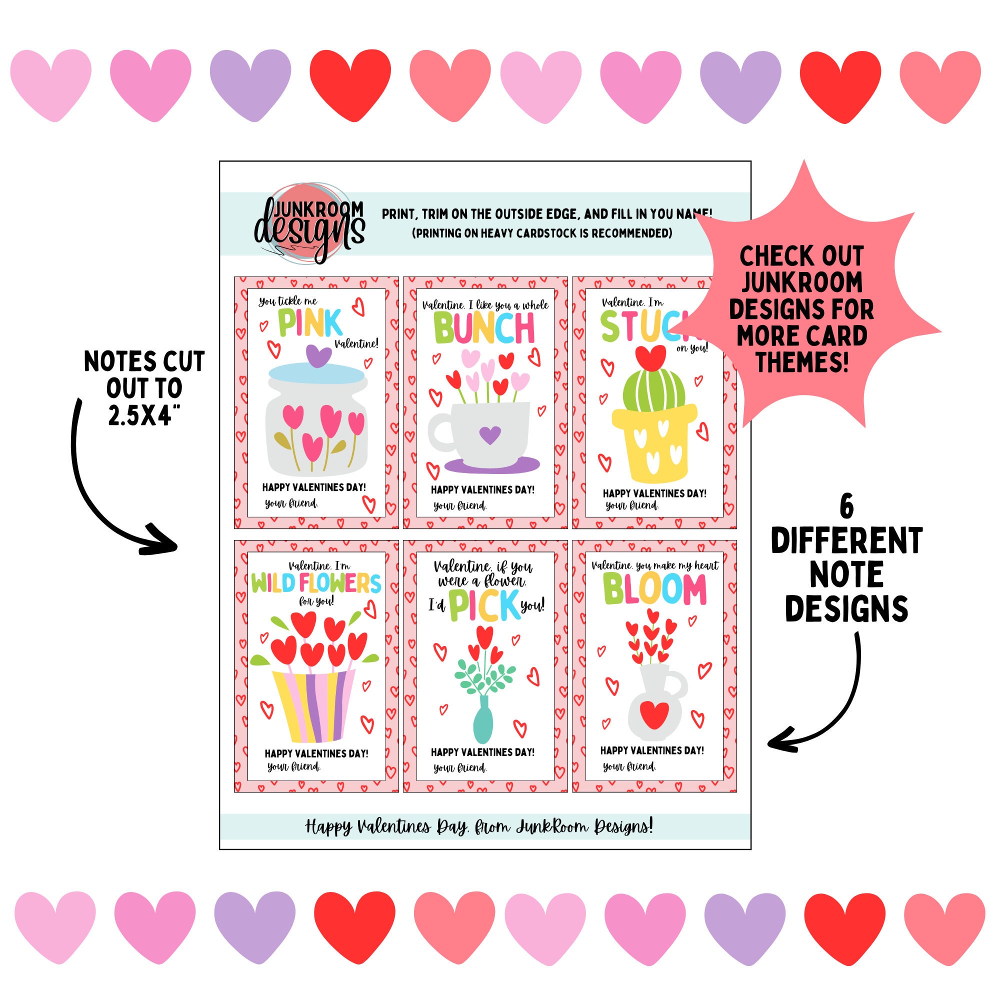 FLOWERS Valentines Day Cards , Valentine Cards, Flowers - Etsy