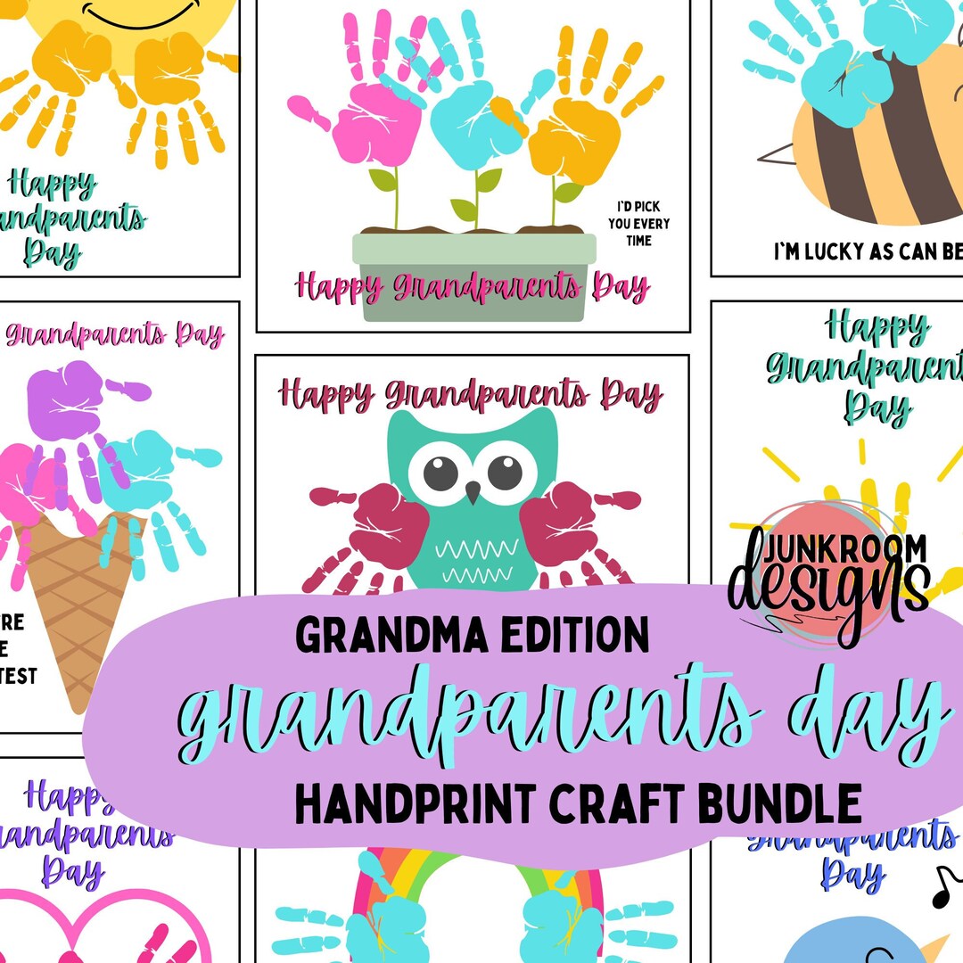 Grandparents Day Handprints, DIY Gift for Grandma - Etsy