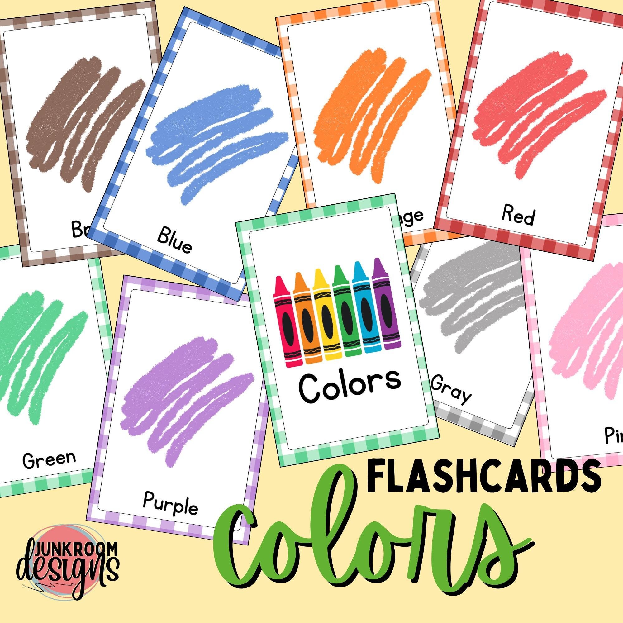 DIGITAL Colors Flashcards, Flashcards for Kids, Homeschooling ...