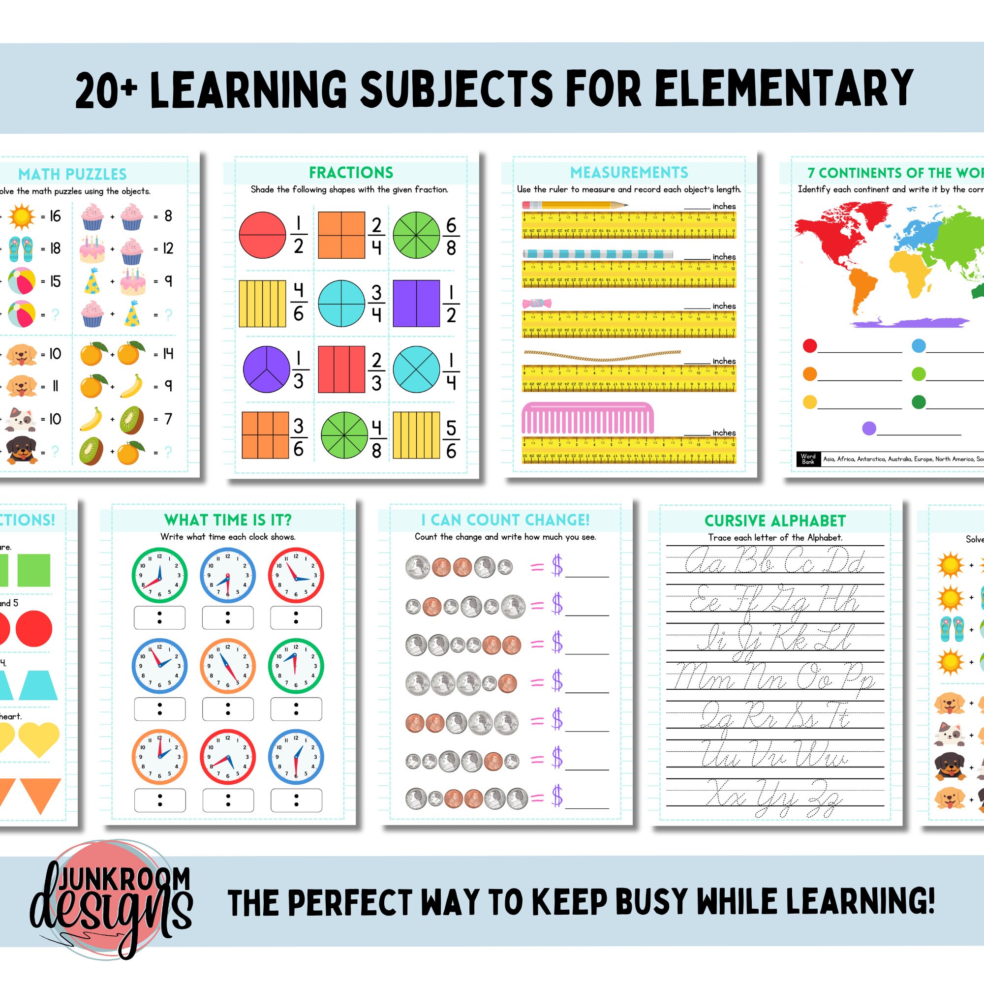 PERSONALIZED Elementary Busy Book, Elementary Learning Binder - Etsy