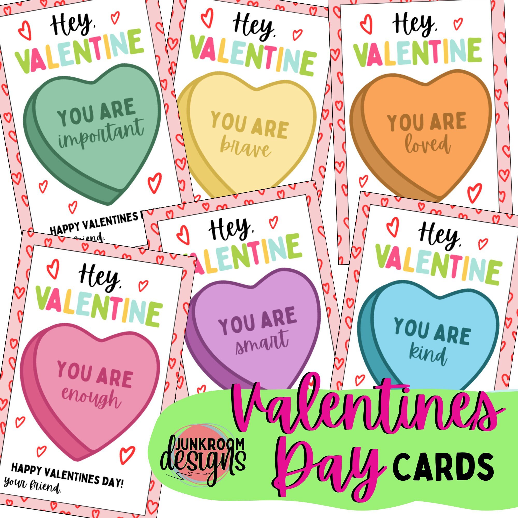 AFFIRMATION Valentines Day Cards , Valentine Cards, Affirmation - Etsy