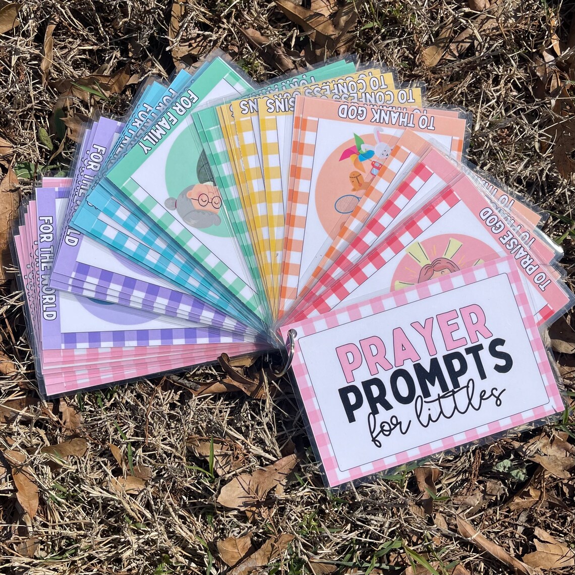 Daily Devotional Cards, Prayer Prompts for Littles, Prayer Help, Yellow ...