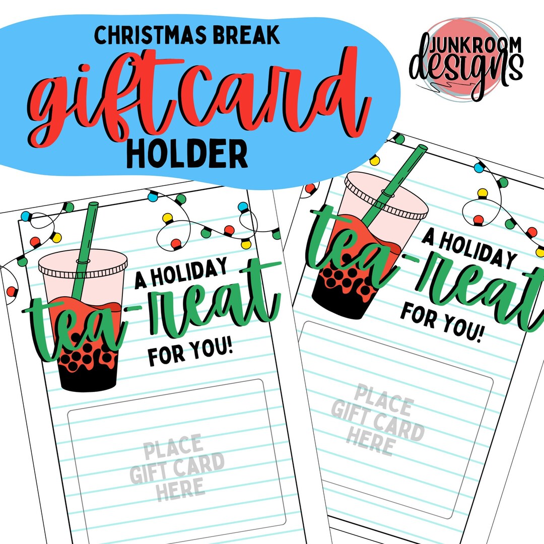 Christmas Break, Gift Card Holder, Teacher Gift, Christmas Card ...