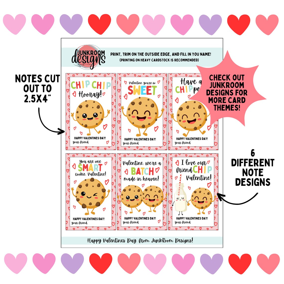 COOKIES Valentines Day Cards , Valentine Cards, Chocolate Chip Cookies ...