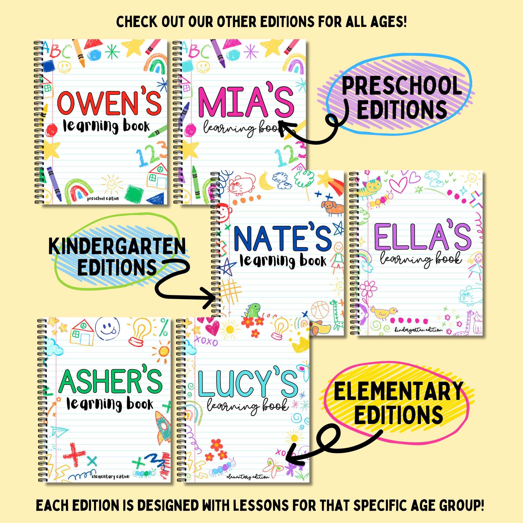 PERSONALIZED Preschool Busy Book, Preschool Learning Binder - Etsy