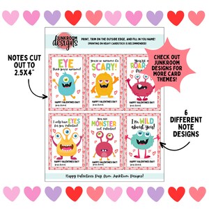 MONSTERS Valentines Day Cards , Valentine Cards, Monsters - Etsy