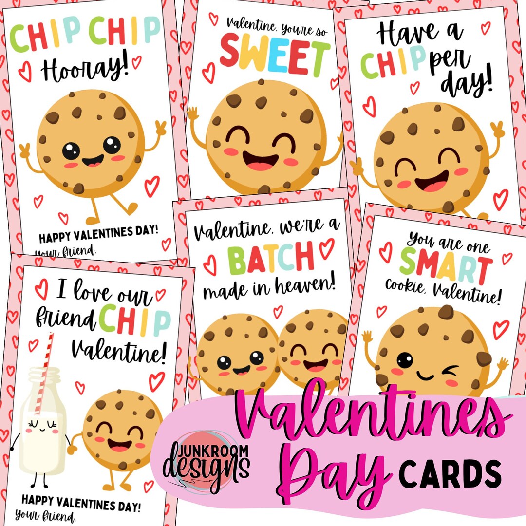 COOKIES Valentines Day Cards , Valentine Cards, Chocolate Chip Cookies ...
