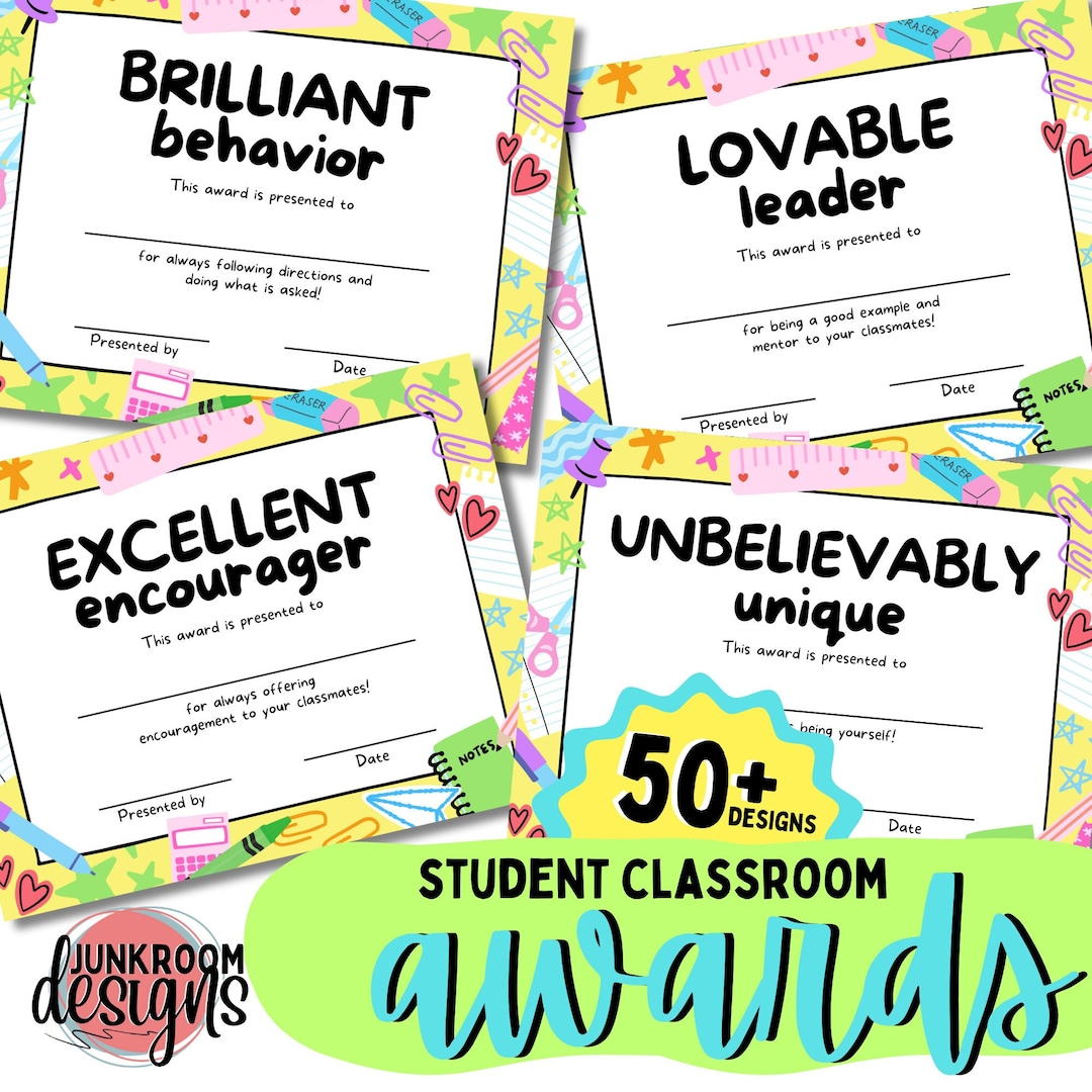Class Awards, Student Certificates - Etsy