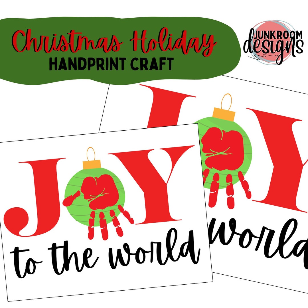 Christmas Holiday Handprints, Joy to the World Printable - Etsy