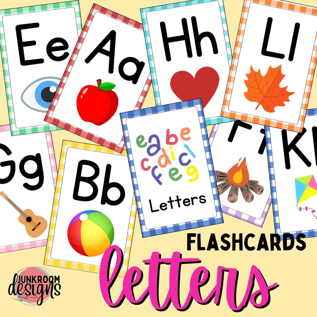 DIGITAL Letters Flashcards, Flashcards for Kids, Homeschooling ...