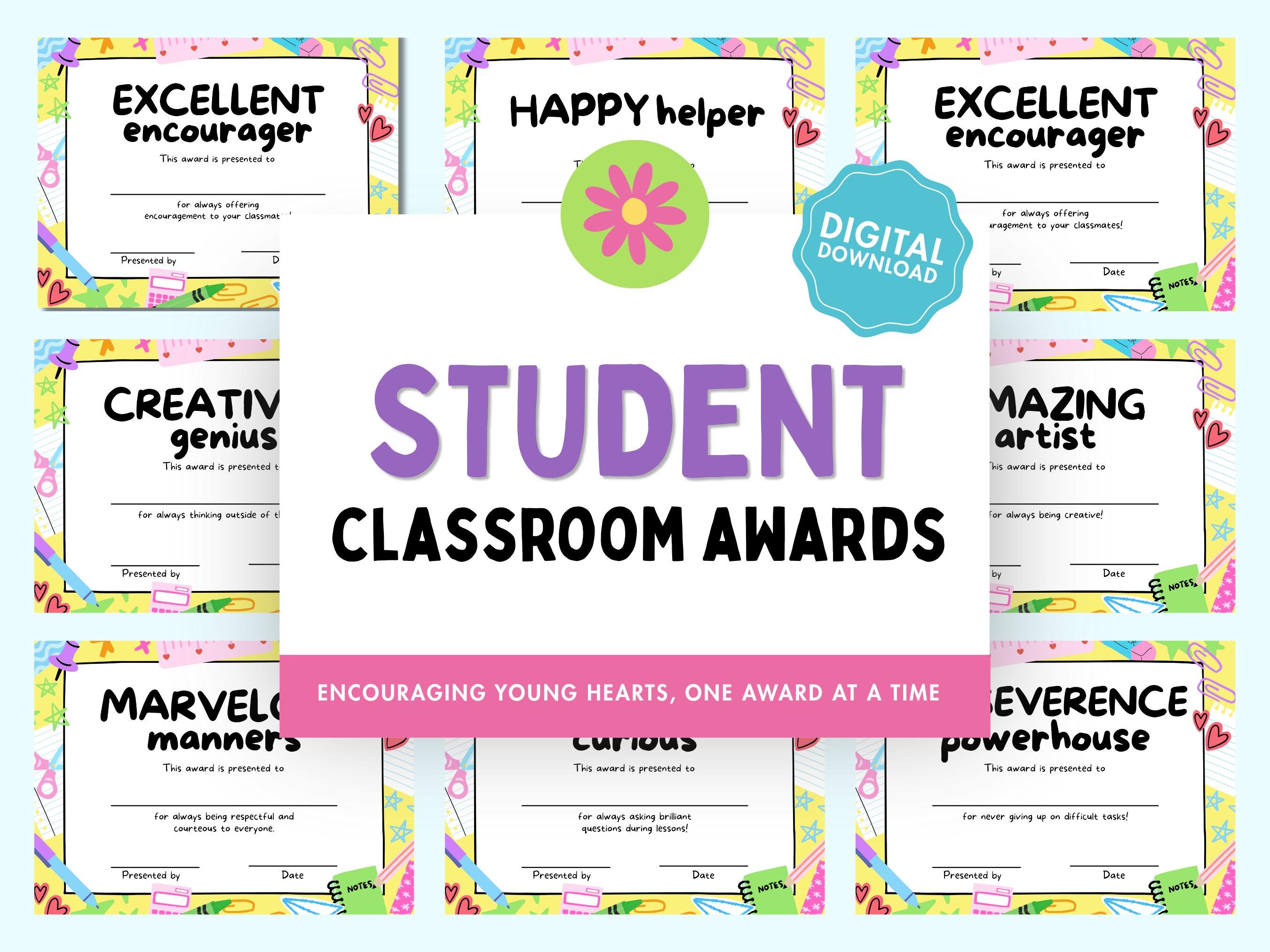 Class Awards for Students | End of Year Certificates | Printable ...