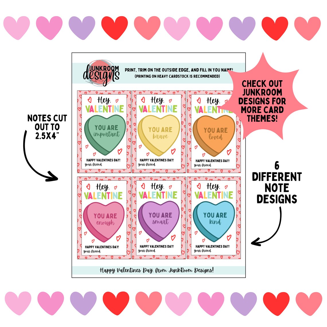 AFFIRMATION Valentines Day Cards , Valentine Cards, Affirmation - Etsy