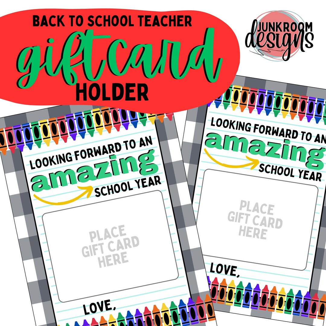 First Day of School, Gift Card Holder, Teacher Gift, First Day School ...