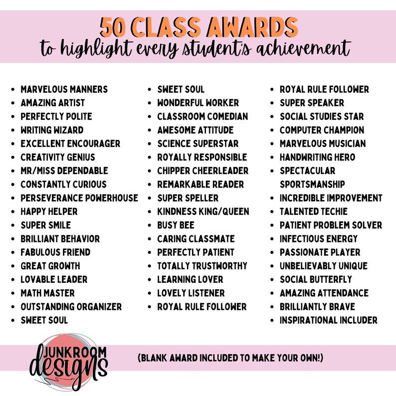 Class Awards, Student Certificates - Etsy