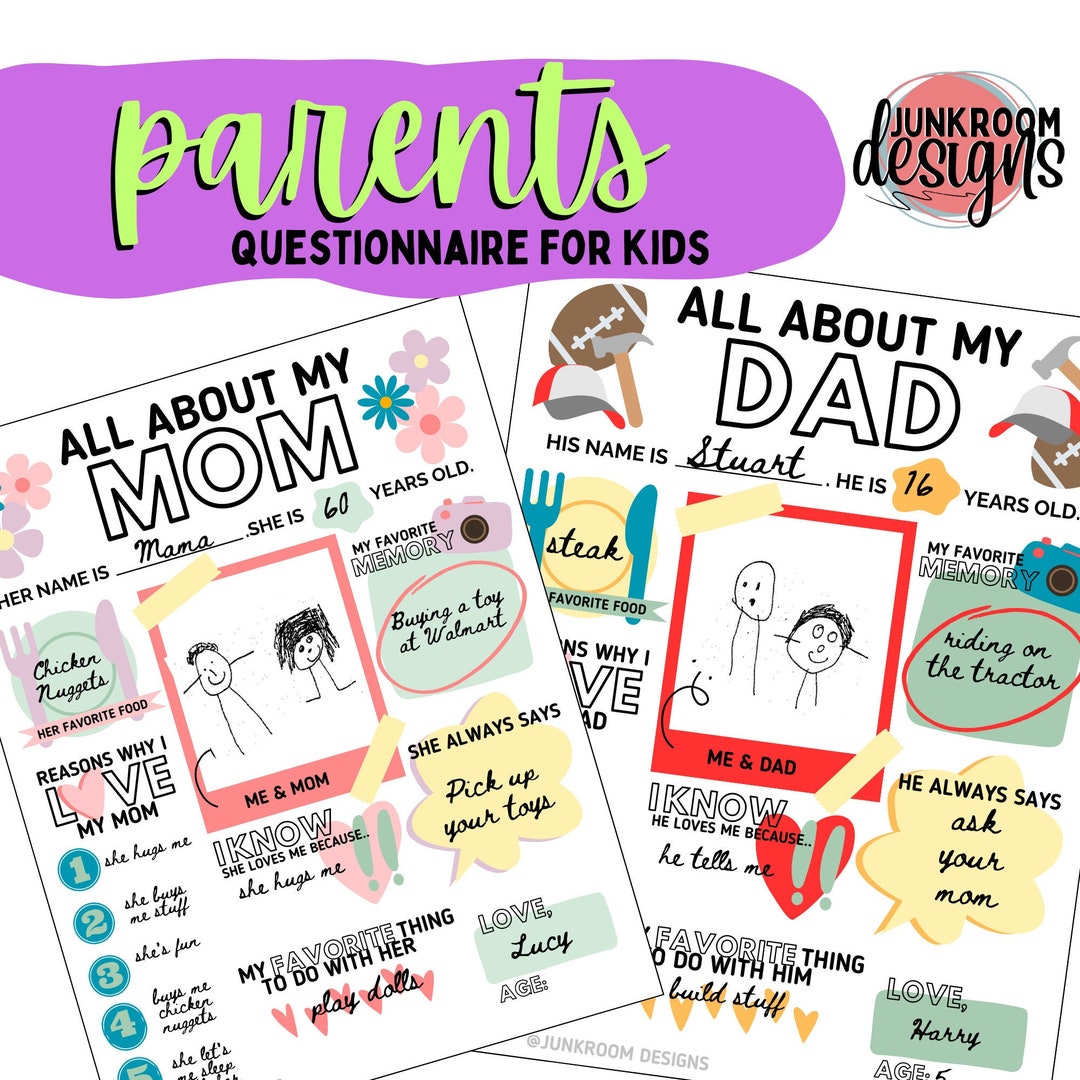 All About My Mom, All About My Dad, Mother's Day, Father's Day ...