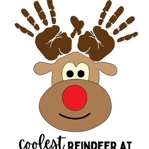 Christmas Holiday Handprints, Reindeer Printable - Etsy