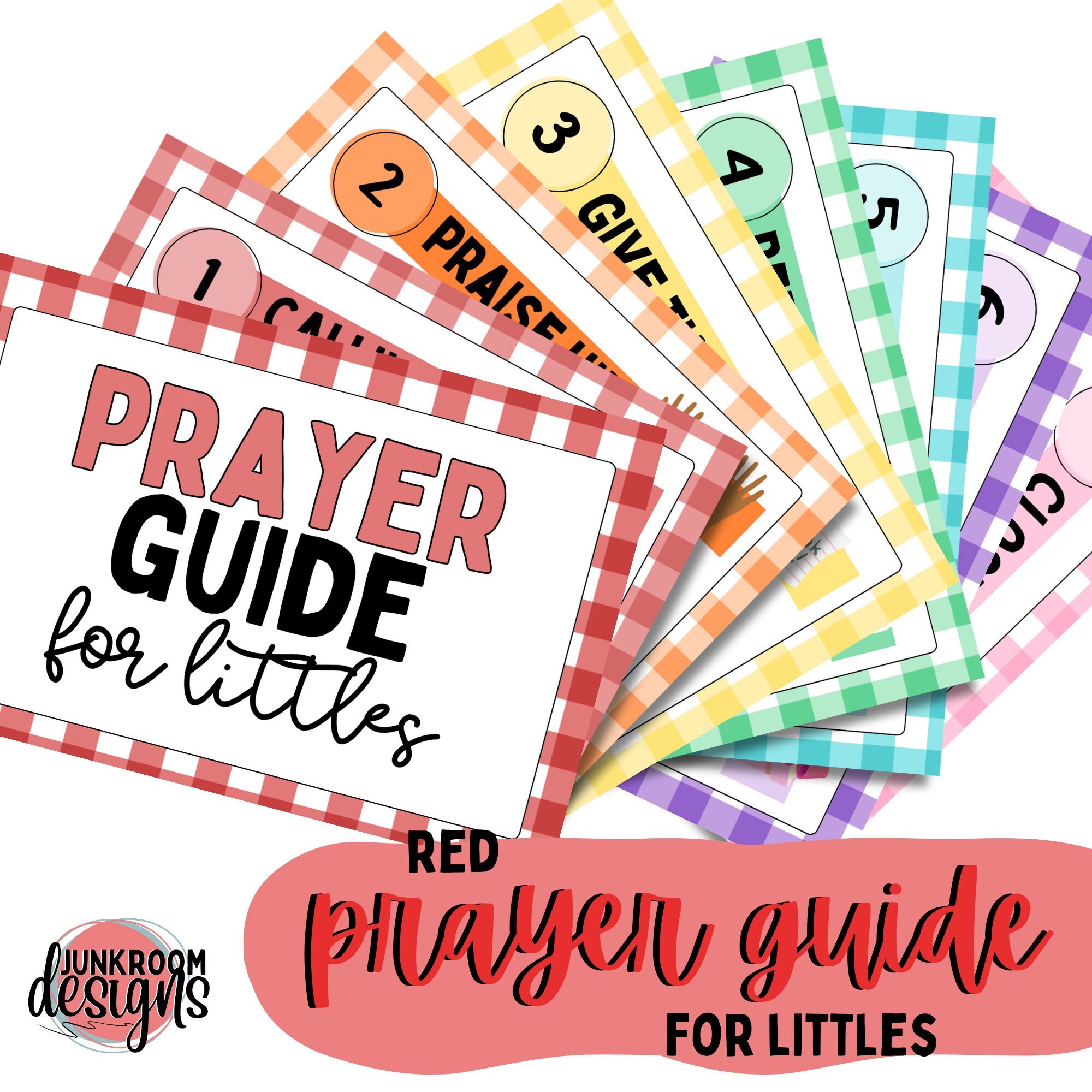 Kid's Devotional Prayer Cards, Prayer Guide for Littles, Learn to Pray ...