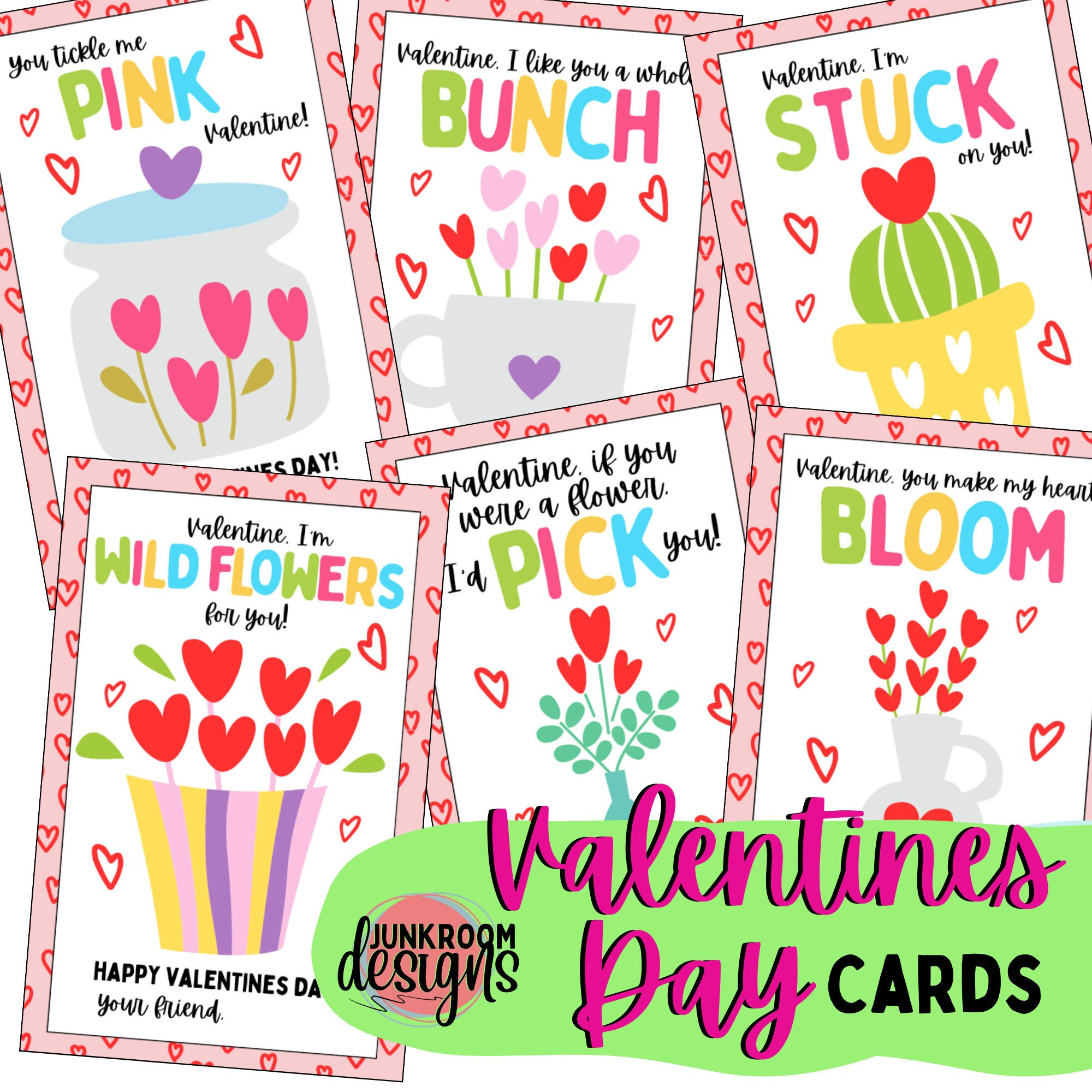 FLOWERS Valentines Day Cards , Valentine Cards, Flowers - Etsy