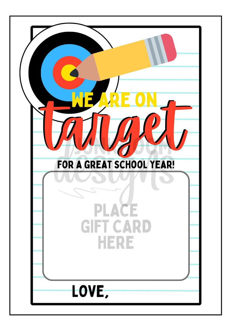 First Day of School, Gift Card Holder, Teacher Gift, Target Card ...