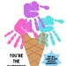 Grandparents Day Handprints, DIY Gift for Grandma, Ice Cream Cone, You ...