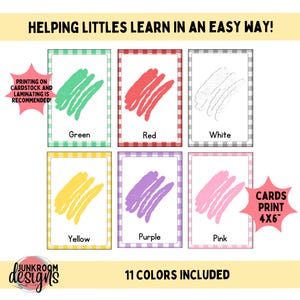 DIGITAL Colors Flashcards, Flashcards for Kids, Homeschooling ...