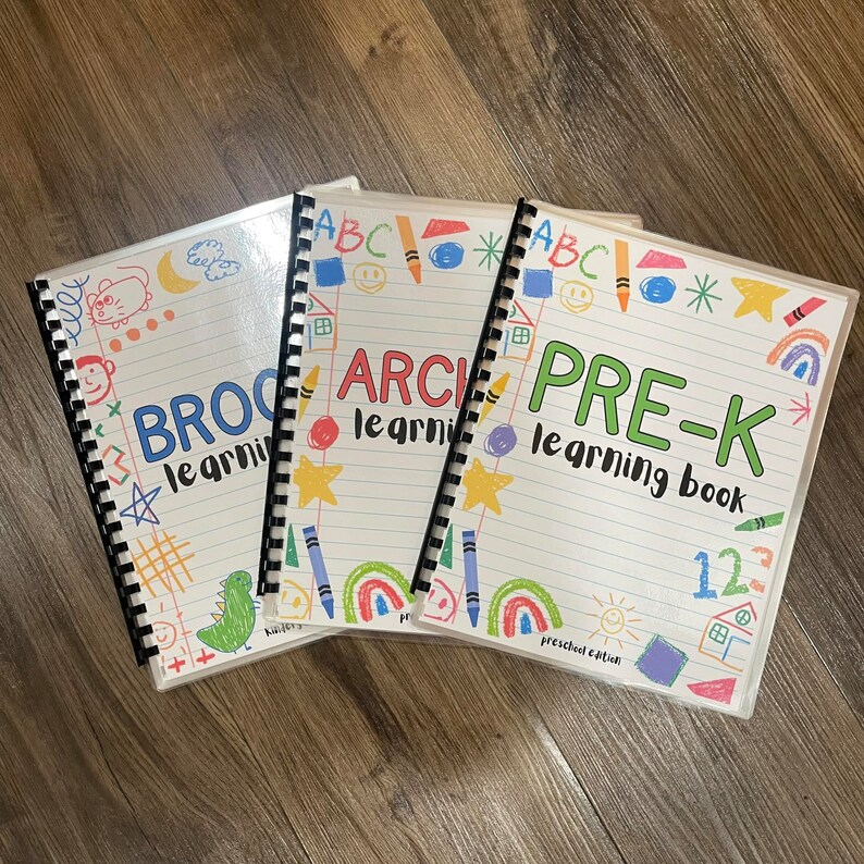 PERSONALIZED Preschool Busy Book, Preschool Learning Binder - Etsy
