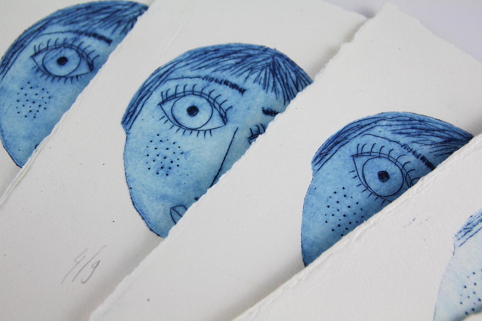 „Woman's Face“-Druck aus Tetrapak-Matrix - Etsy.de