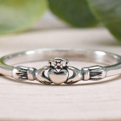 Childrens Girls Claddagh Ring Silver Claddagh Ring Womens - Etsy