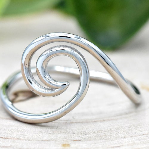 Unique Wave Ring Sterling Silver Womens Oceans Wave Ring - Etsy