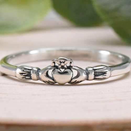 Petite Tiny Irish Claddagh Ring Girls Womens Teens Childrens - Etsy