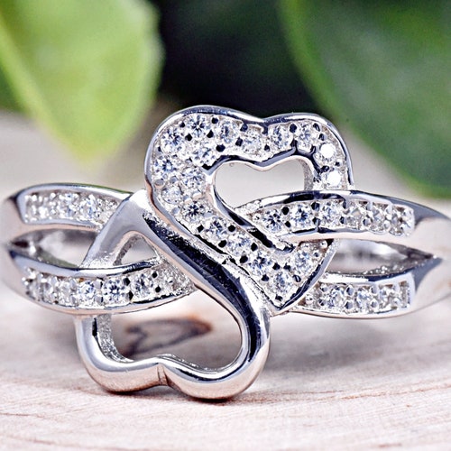 Heart Infinity Ring Women's Promise Ring Promise Ring - Etsy