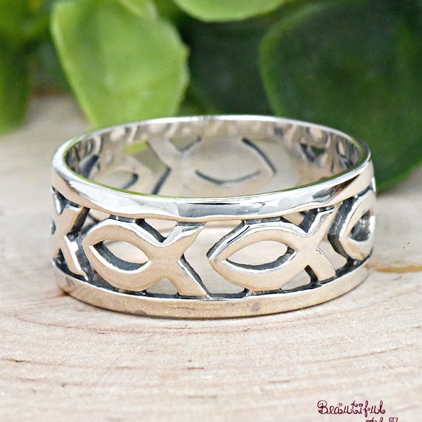 Ichthus Fish Ring - Etsy