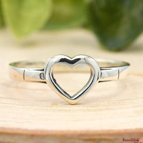 Open Heart Ring - Etsy