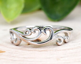 Filigree Ring Sterling Silver , Floral Ring - Etsy