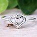 Double Hearts Ring, Heart Promise Ring, Promise Ring for Her, Ring for Women, Womens Silver Ring ...