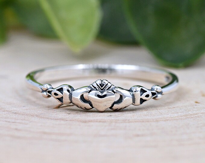 Sterling Silver High Polished Claddagh Ring - Etsy