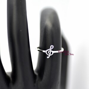 Music Ring, Treble Clef Musicians Ring, Solid 925 Sterling Silver Treble Clef Ring, Music Note ...