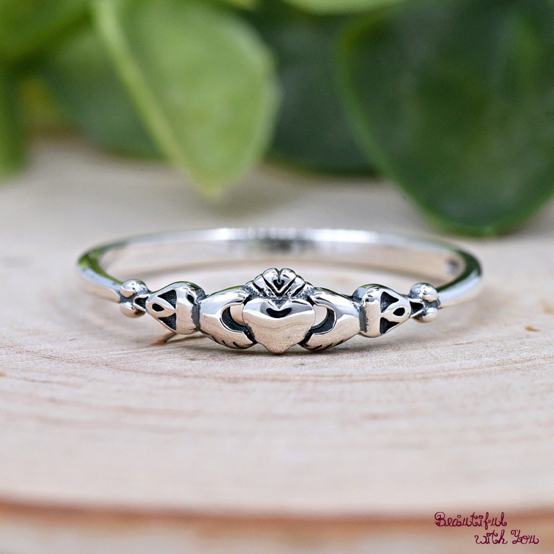 Petite Tiny Irish Claddagh Ring Girls Womens Teens Children, Dainty ...