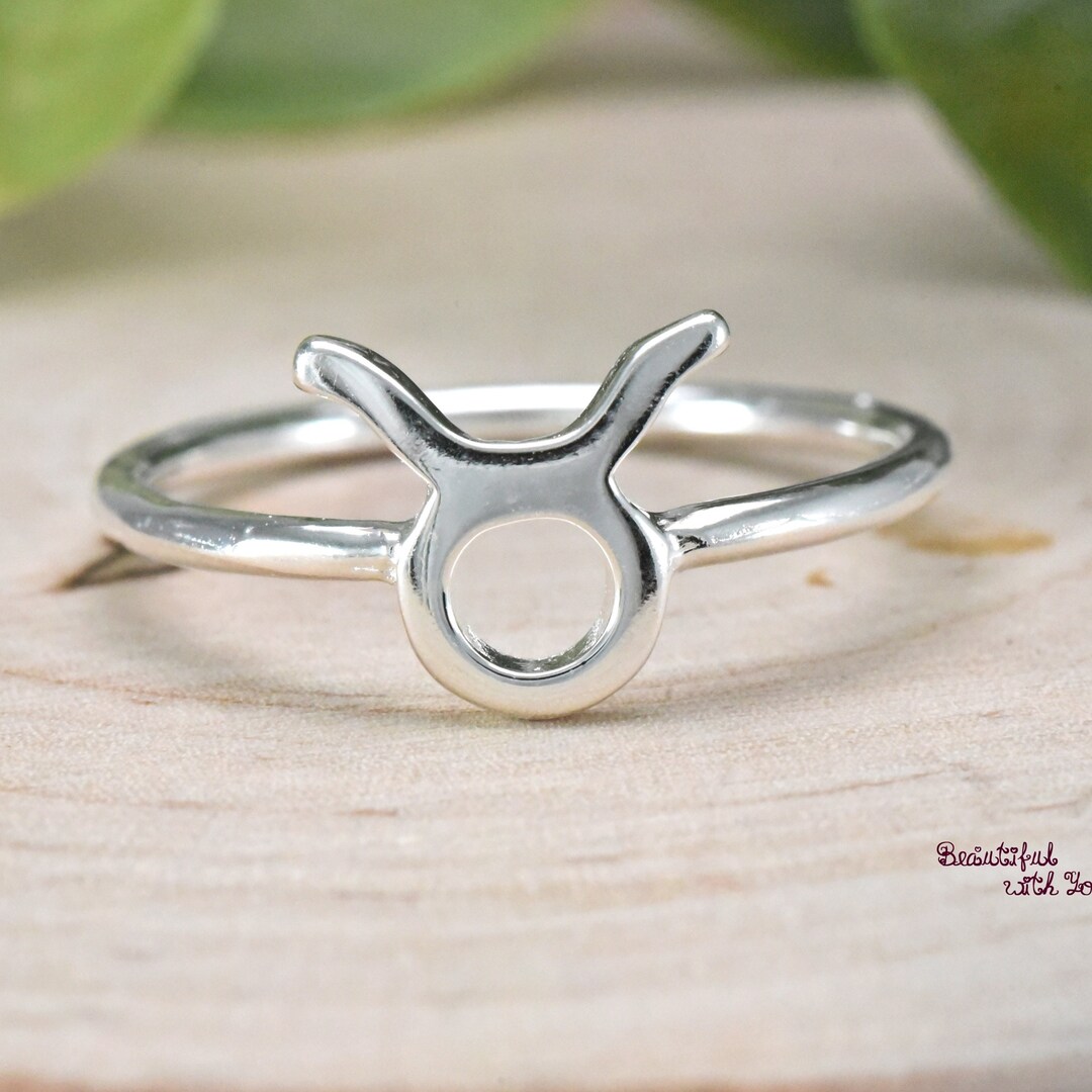 Zodiac Sign Ring, Taurus Ring, Star Signs Ring, Birth Date Ring, Taurus ...