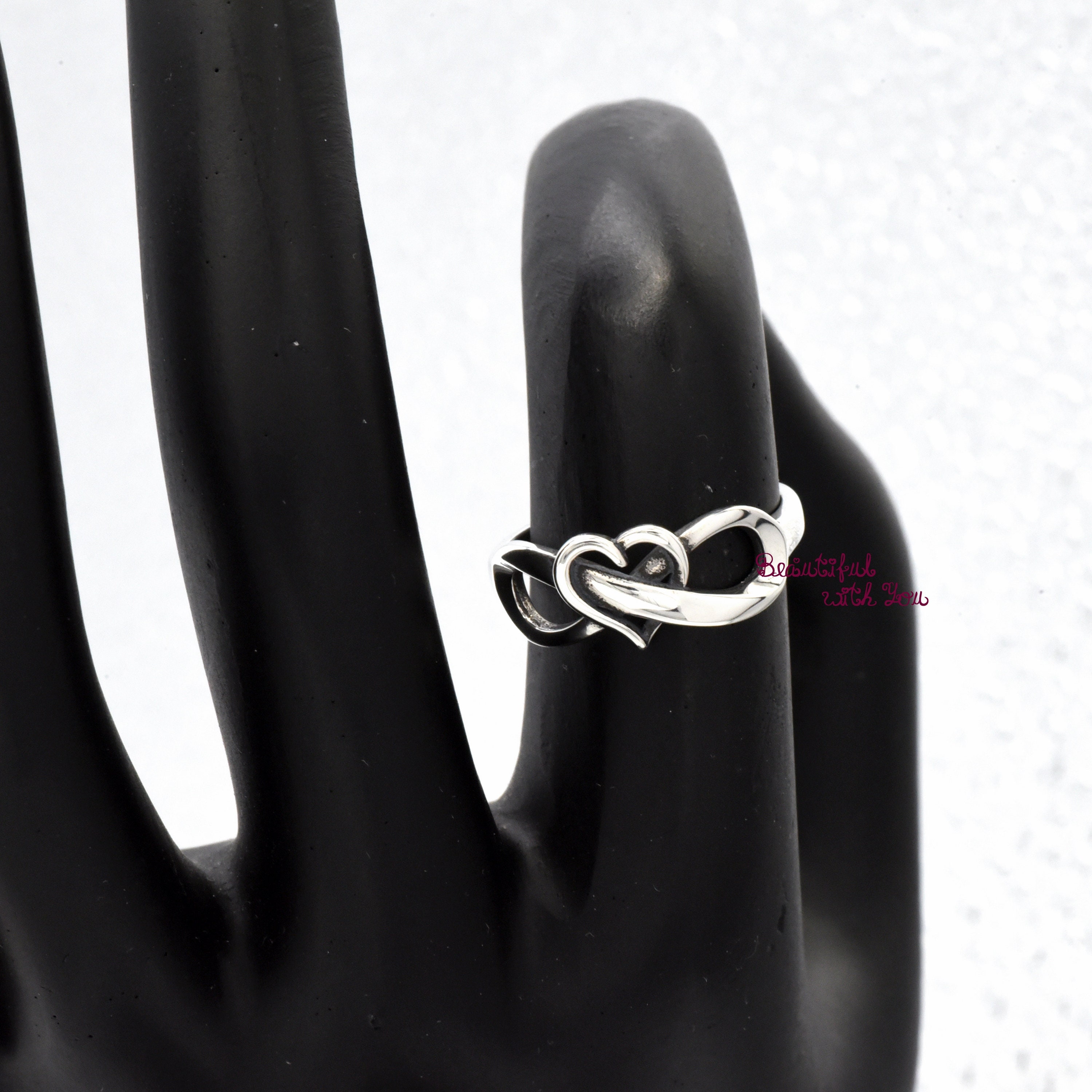 Sterling Silver Heart Infinity Ring, Promise Ring for Her, Infinity ...