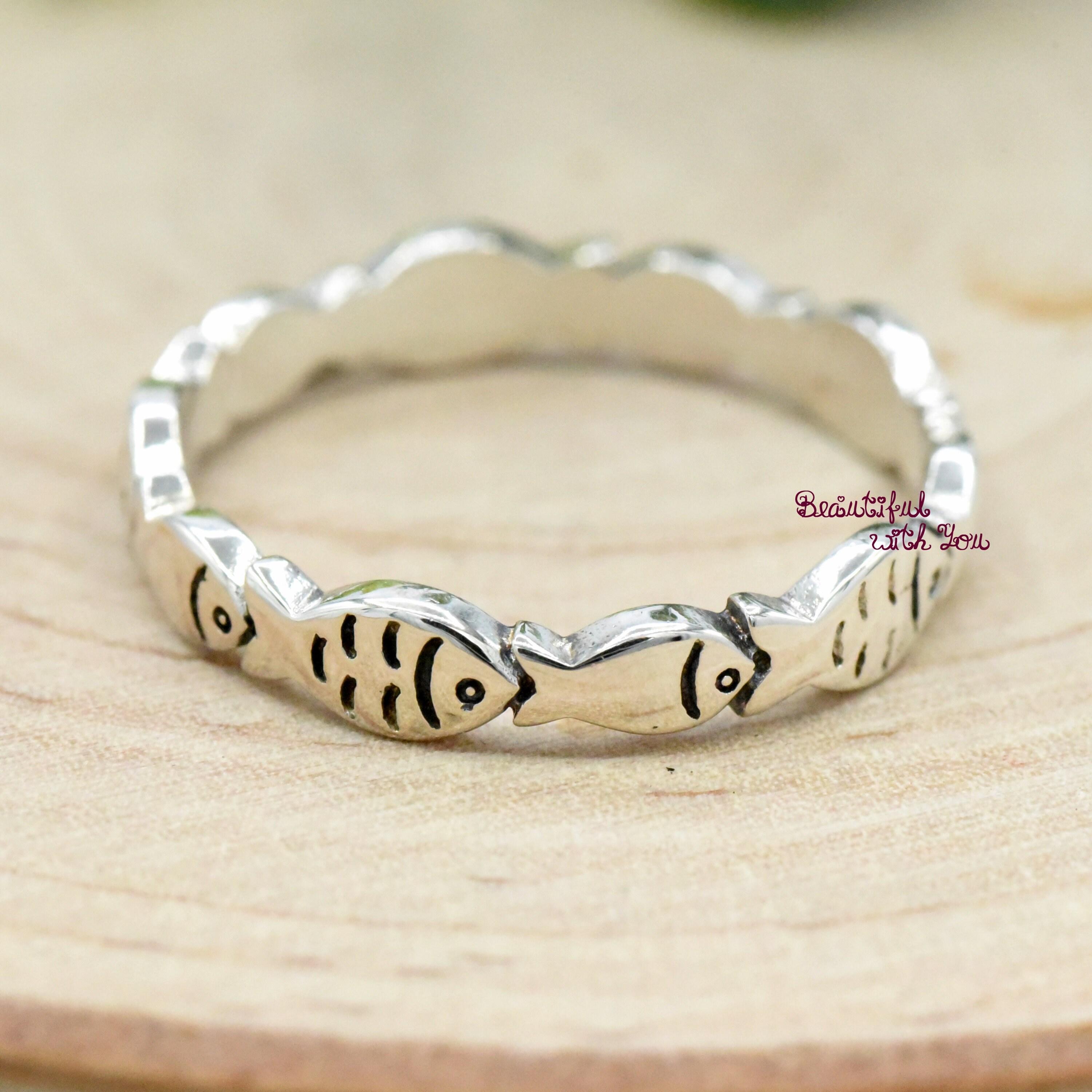 4mm Ichthys Fish Eternity Ring Christians Fish Symbol - Etsy