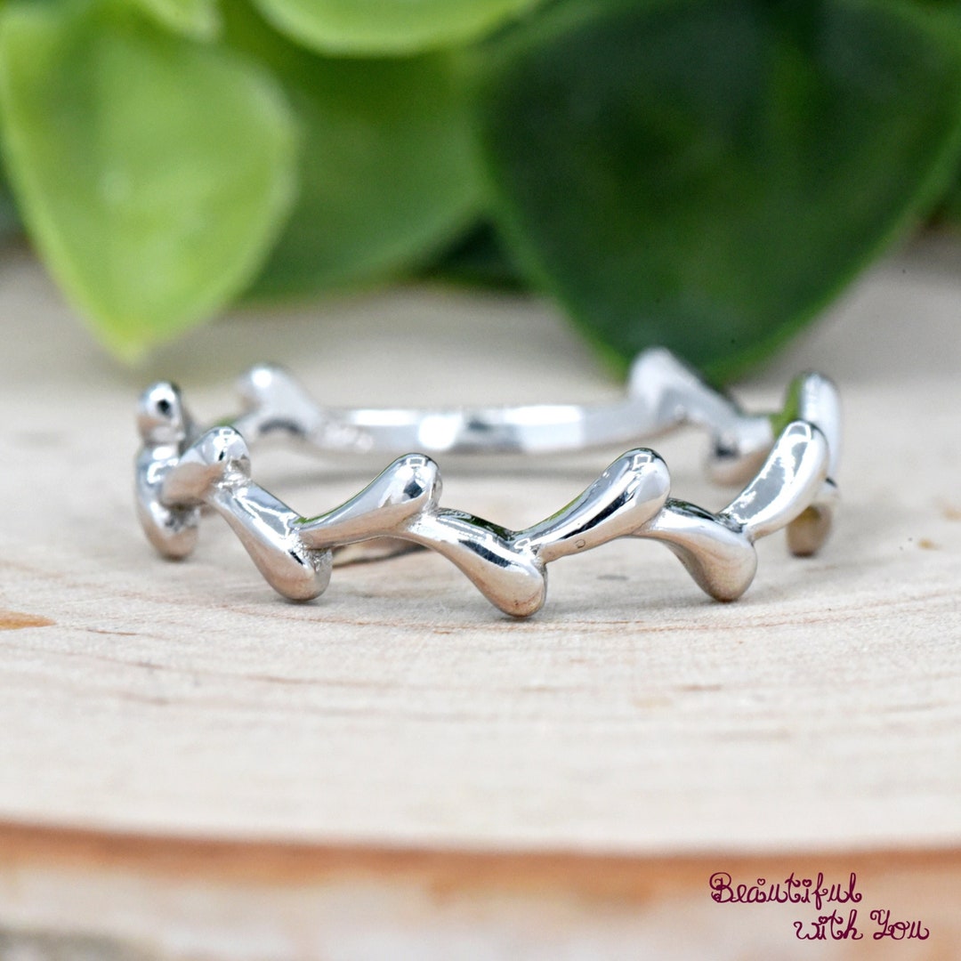 Vine Branch Nature Inspired Sterling Silver Womens Dainty Ring, Branch ...