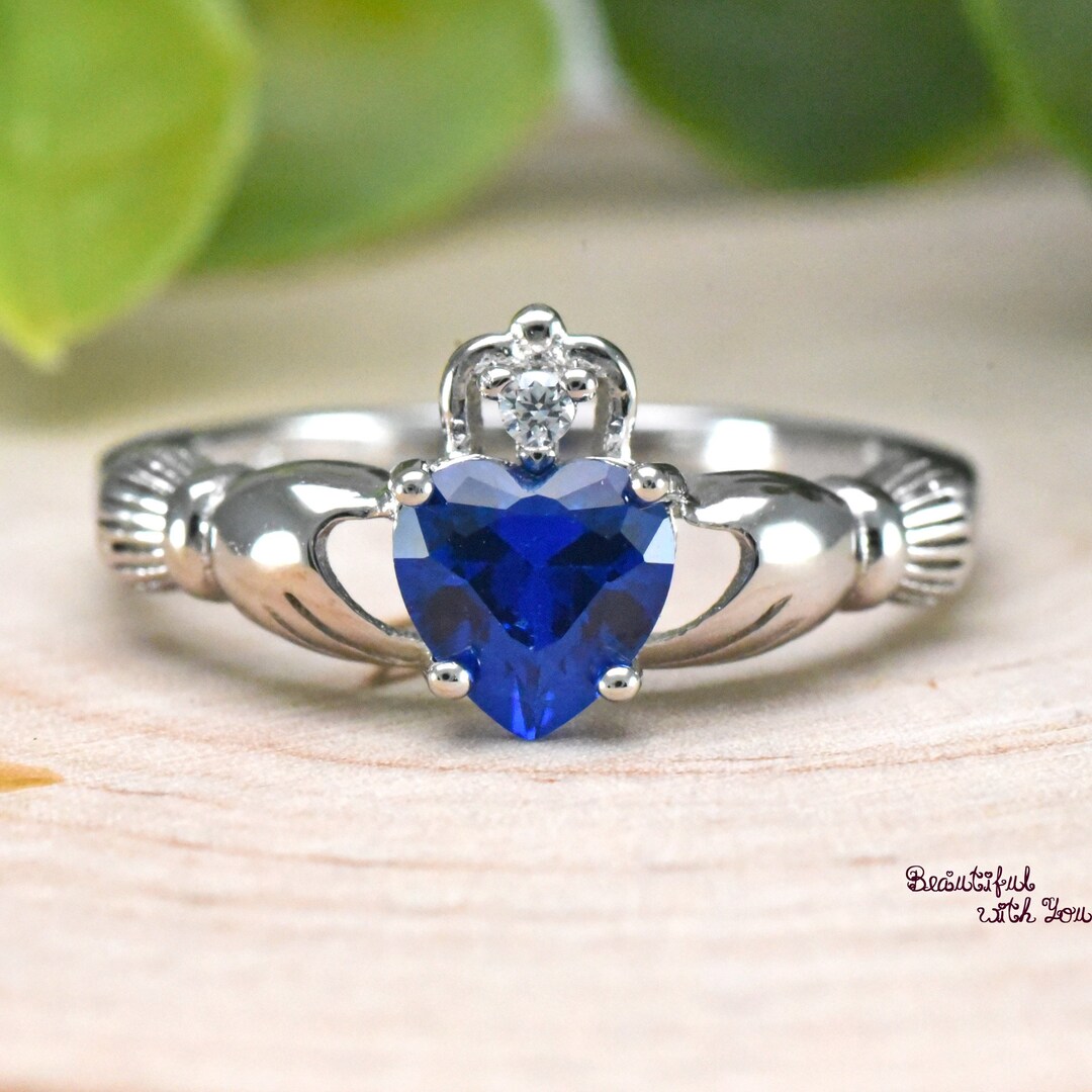 Womens Girls Claddagh Ring Irish Claddagh Ring Sterling Silver Wedding ...