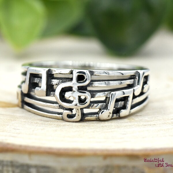 Music Note Ring - Etsy